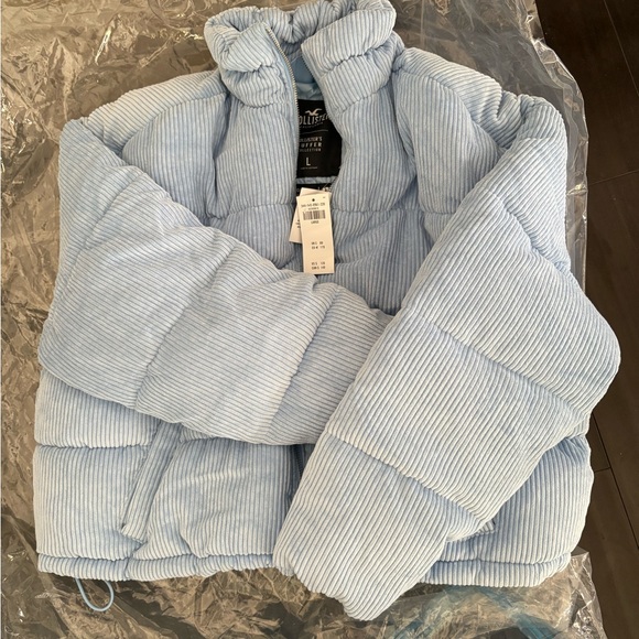 Hollister | Jackets & Coats | Puffer Jacket In Light Blue | Poshmark